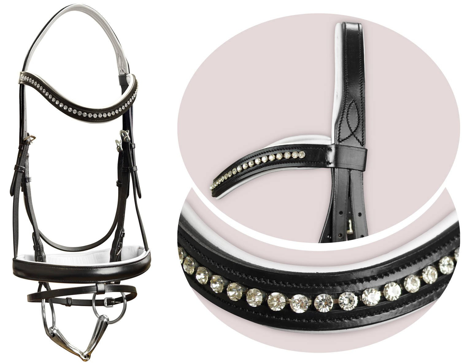 Zaum York Gloria schwarz - weiß \ Cob | PFERD \ ZAUMZEUG \ Trensenzäume